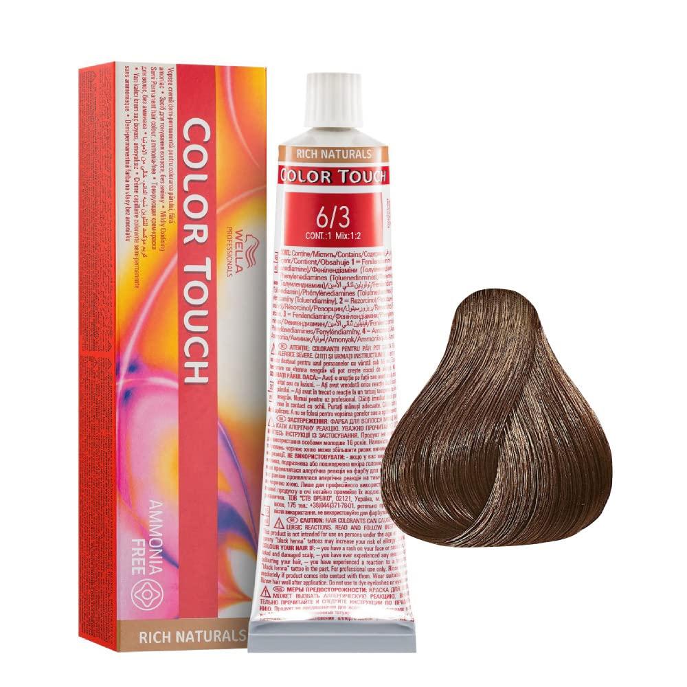 Wella 6/3 Dark Blonde Gold Color Touch - Ammonia-Free Rich Naturals ...
