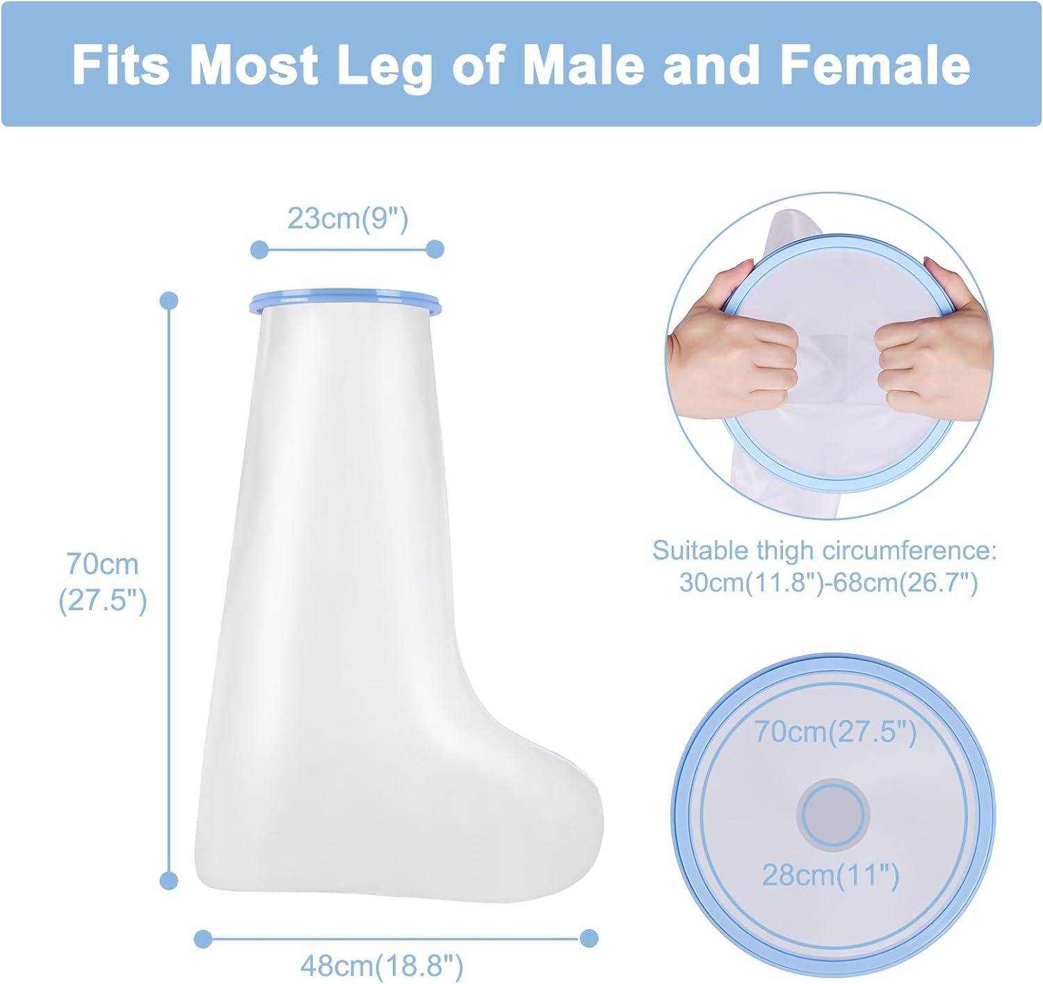 Apasiri Reusable Waterproof Half Leg Cast Cover - Keep Your Cast Dry in ...
