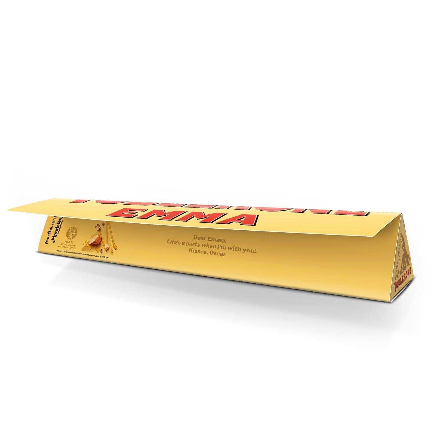 Personalized Toblerone - Custom Milk Chocolate with Names & Messages ...
