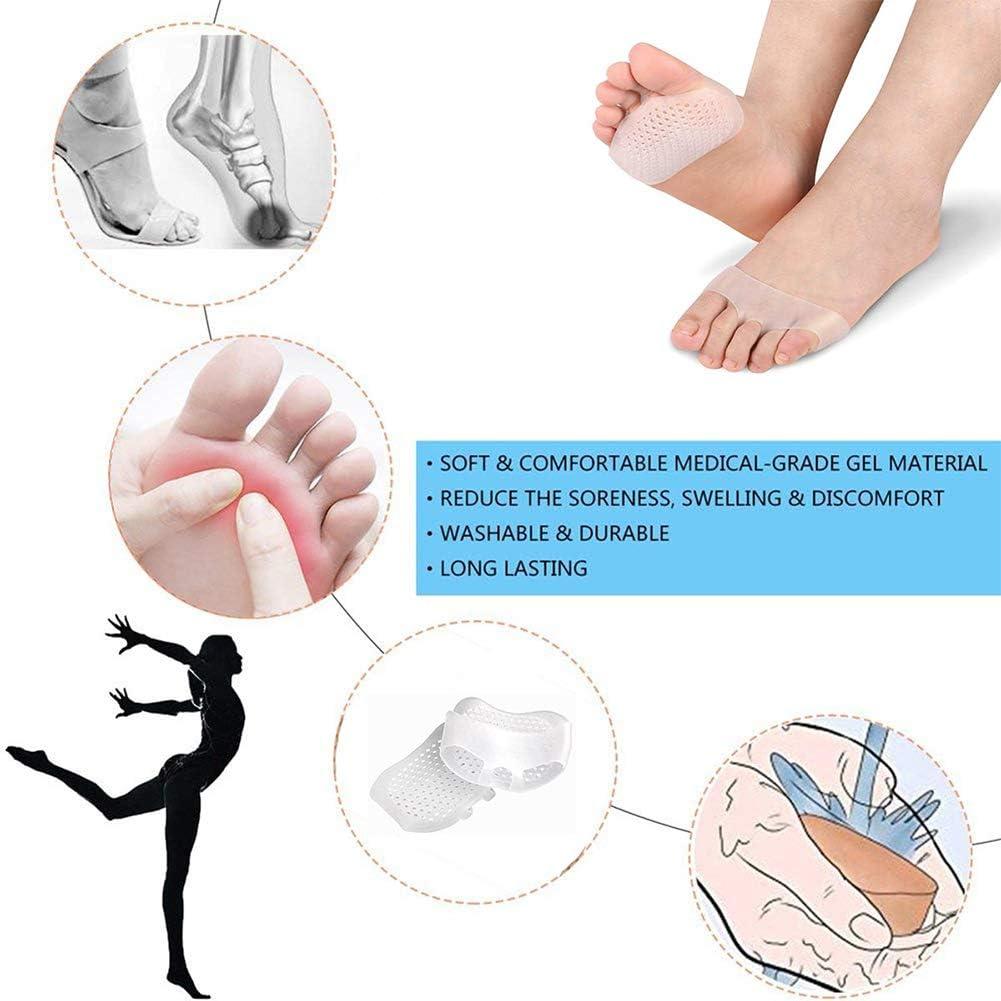Silicone Metatarsal Pads - 4 Pairs | Ball of Foot Cushions for Pain ...