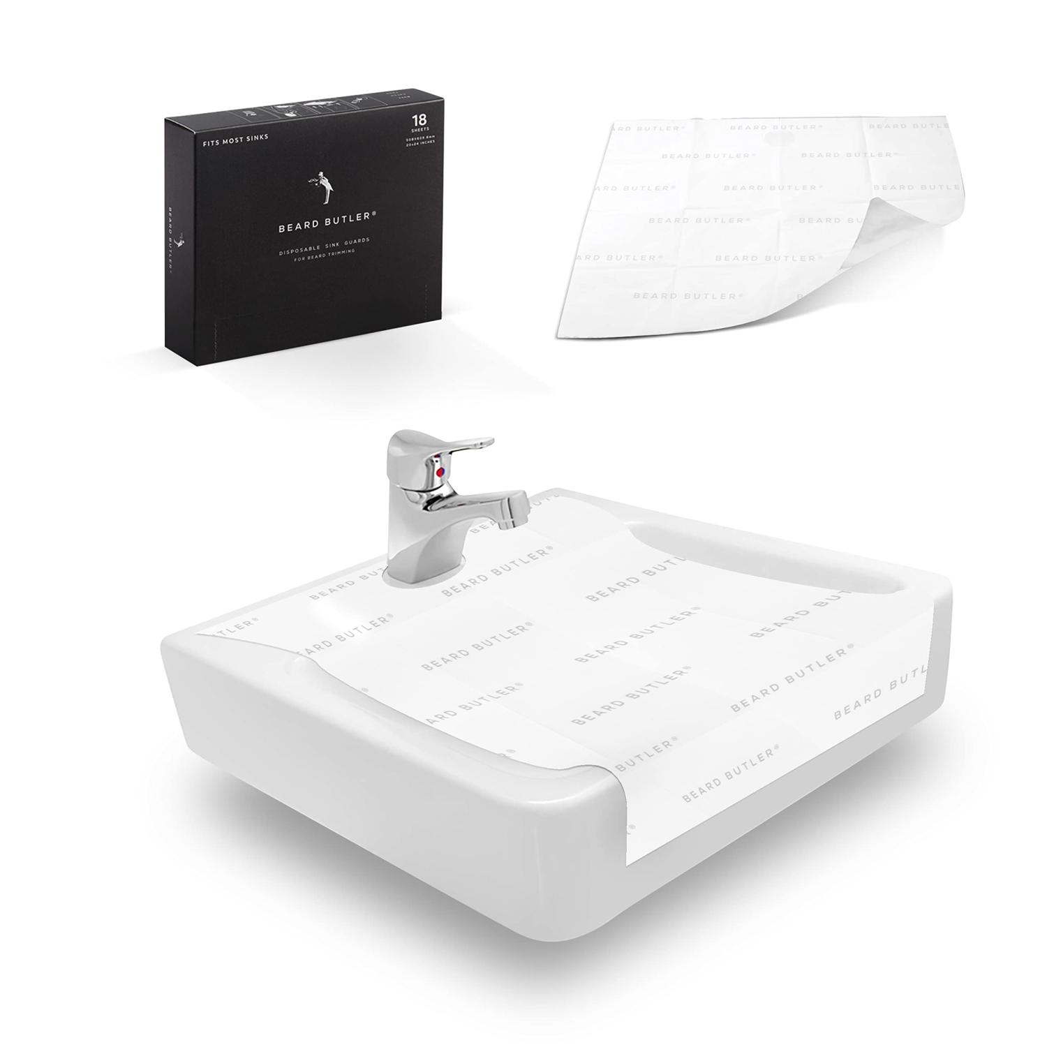 Beard Butler Disposable Sink Sheets (18-Pack) - Luxury Beard Hair ...