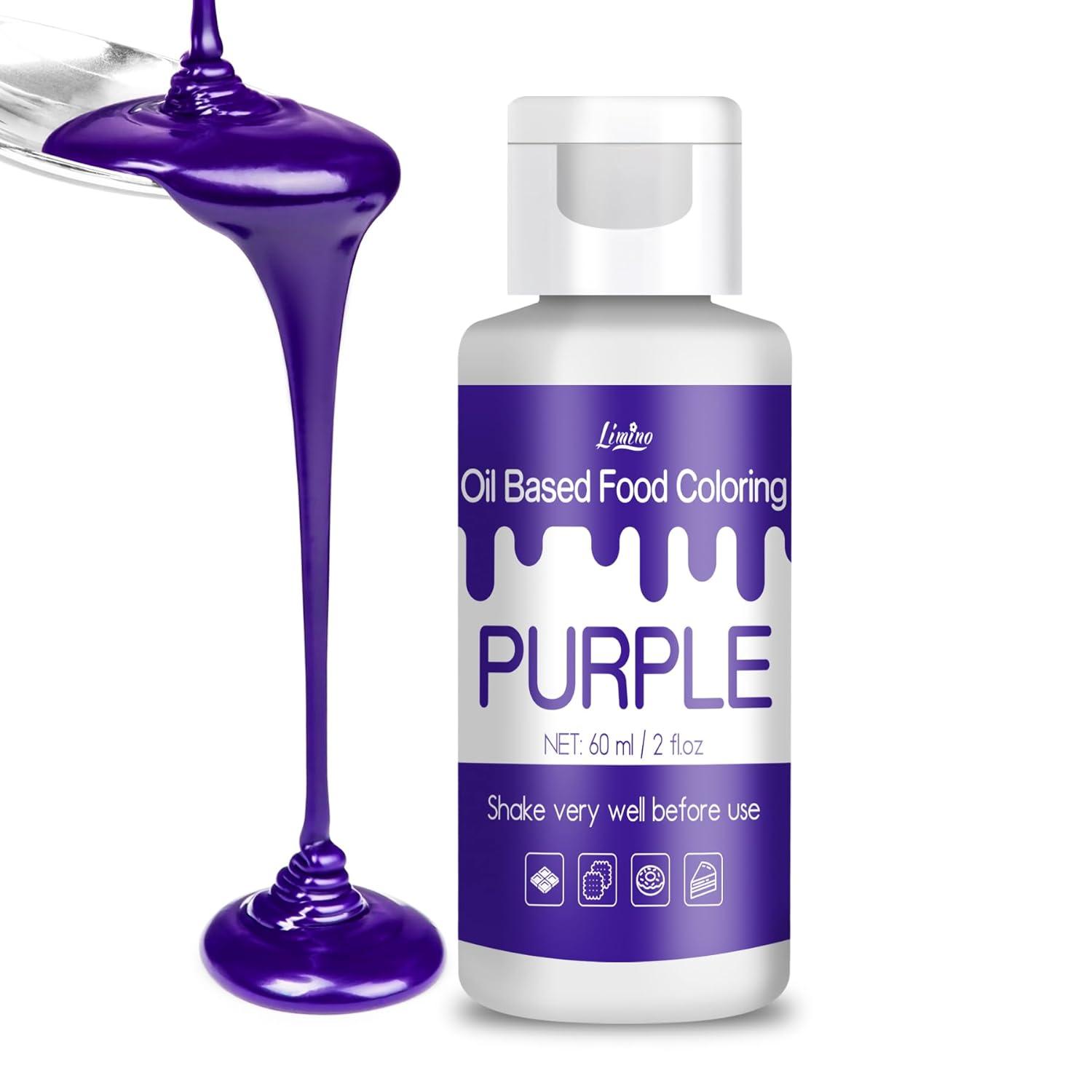 Premium Purple Fat-Soluble Food Coloring - 60ml Oil-Based for Chocolate ...