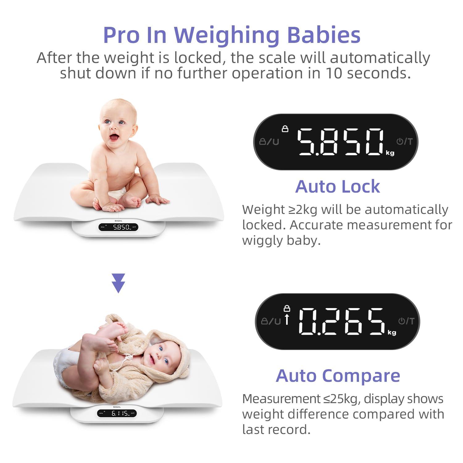 Bagail Baby Scales with Removable Tray - Universal Digital Scale for ...