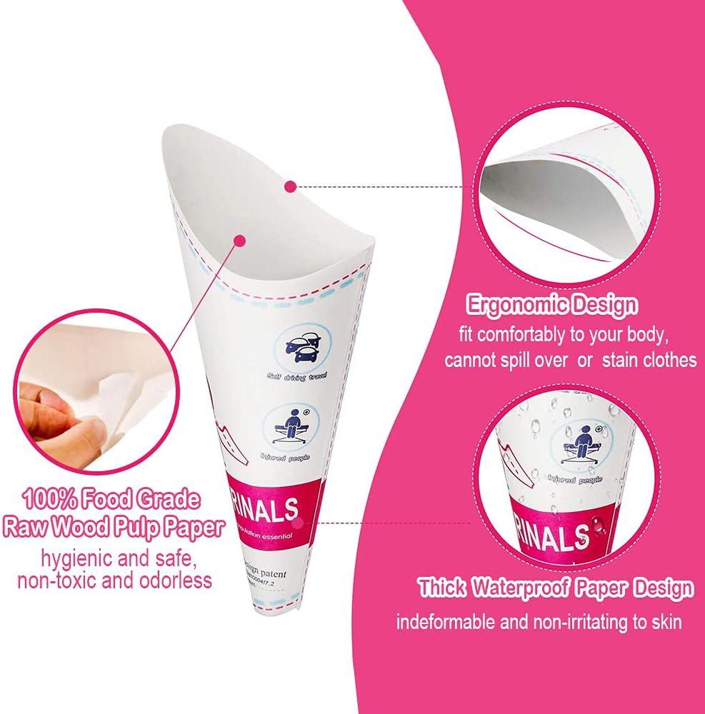 JIURUN Disposable Female Urination Device - 50 PCS | Portable Urinal ...
