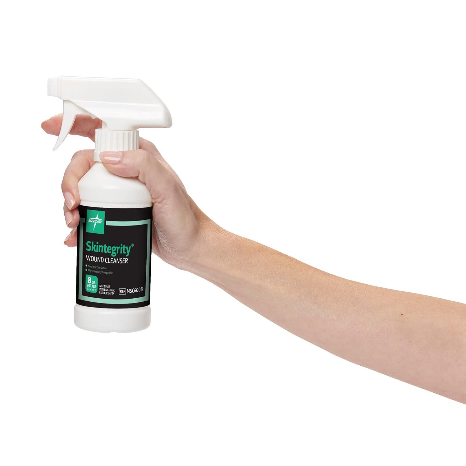 Medline Skintegrity Wound Cleanser 8oz Spray Bottle | For Cleaning ...