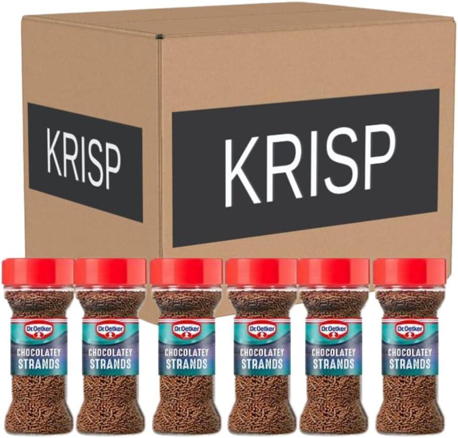 6 x 55g Professional Chocolate Sugar Strands Baking Cake Sprinkles ...