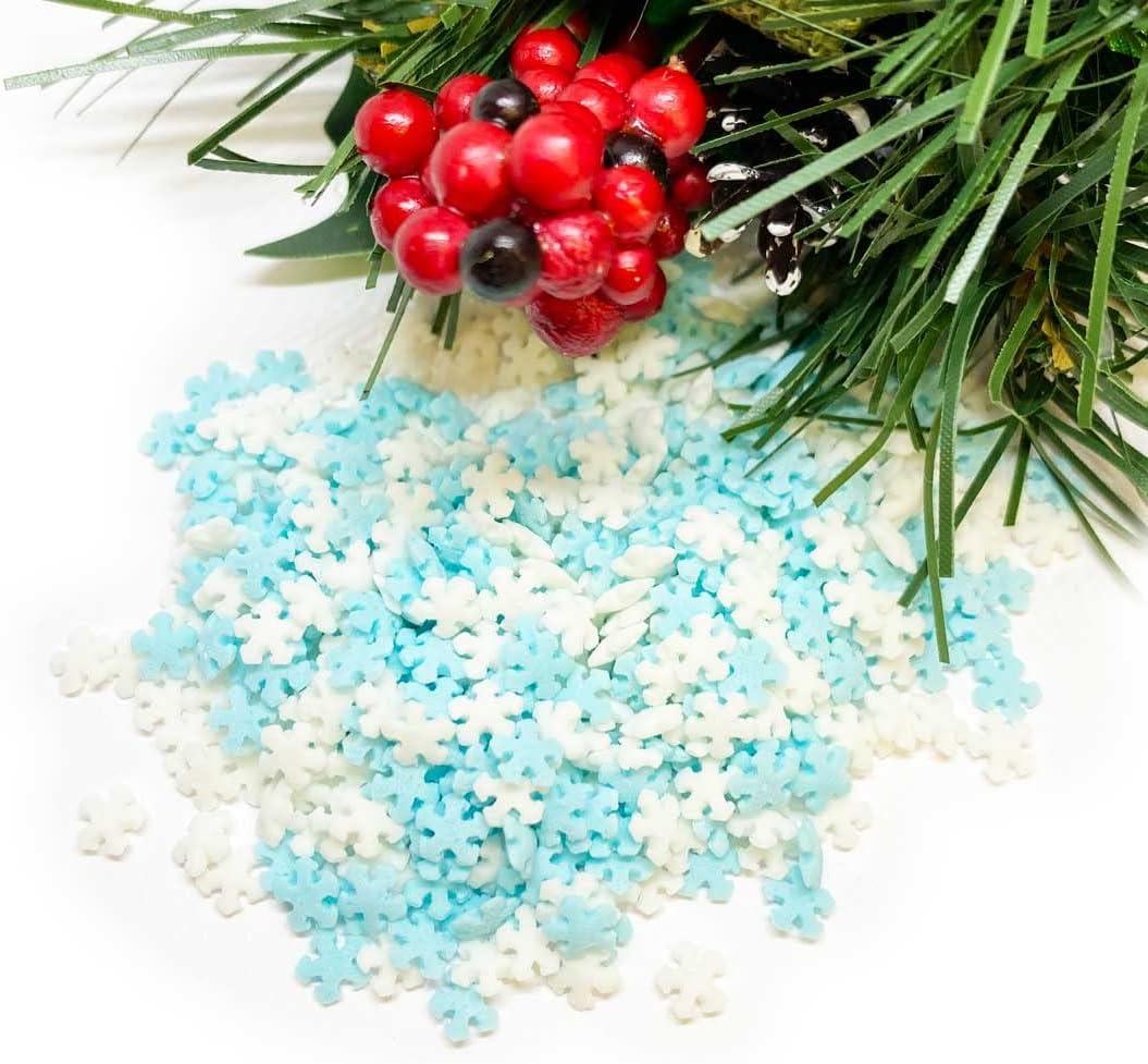 Christmas Snowflakes Sugar Shapes Cake Topper Sprinkles - 25g Edible ...