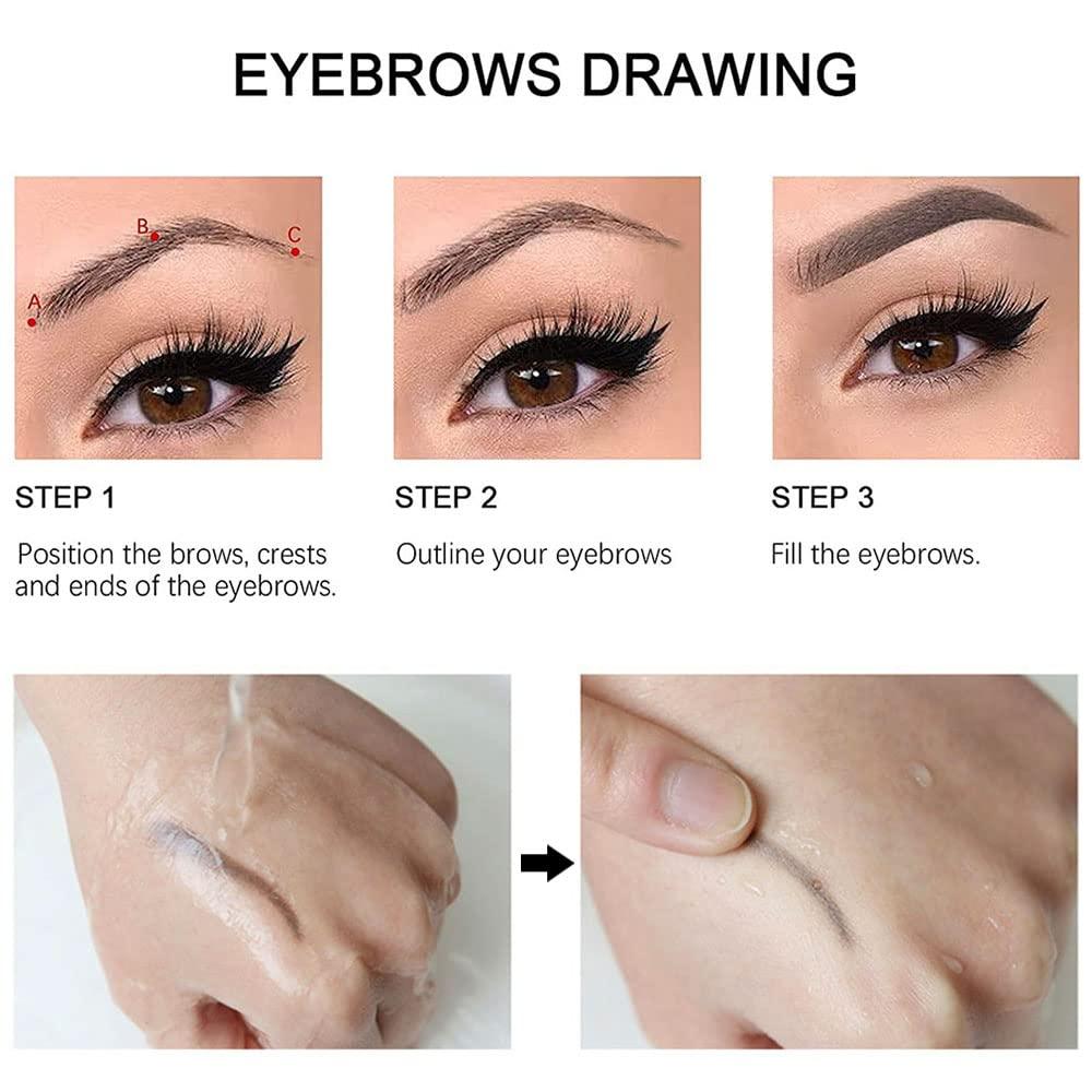 how to draw eyebrows with eyeliner