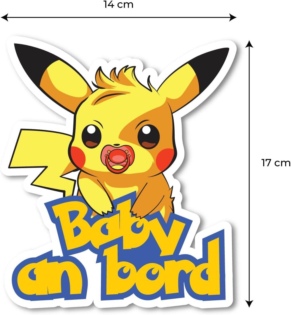 Baby On Board Sticker - Pika 13x18cm Easy Stick Vinyl Car Decal ...