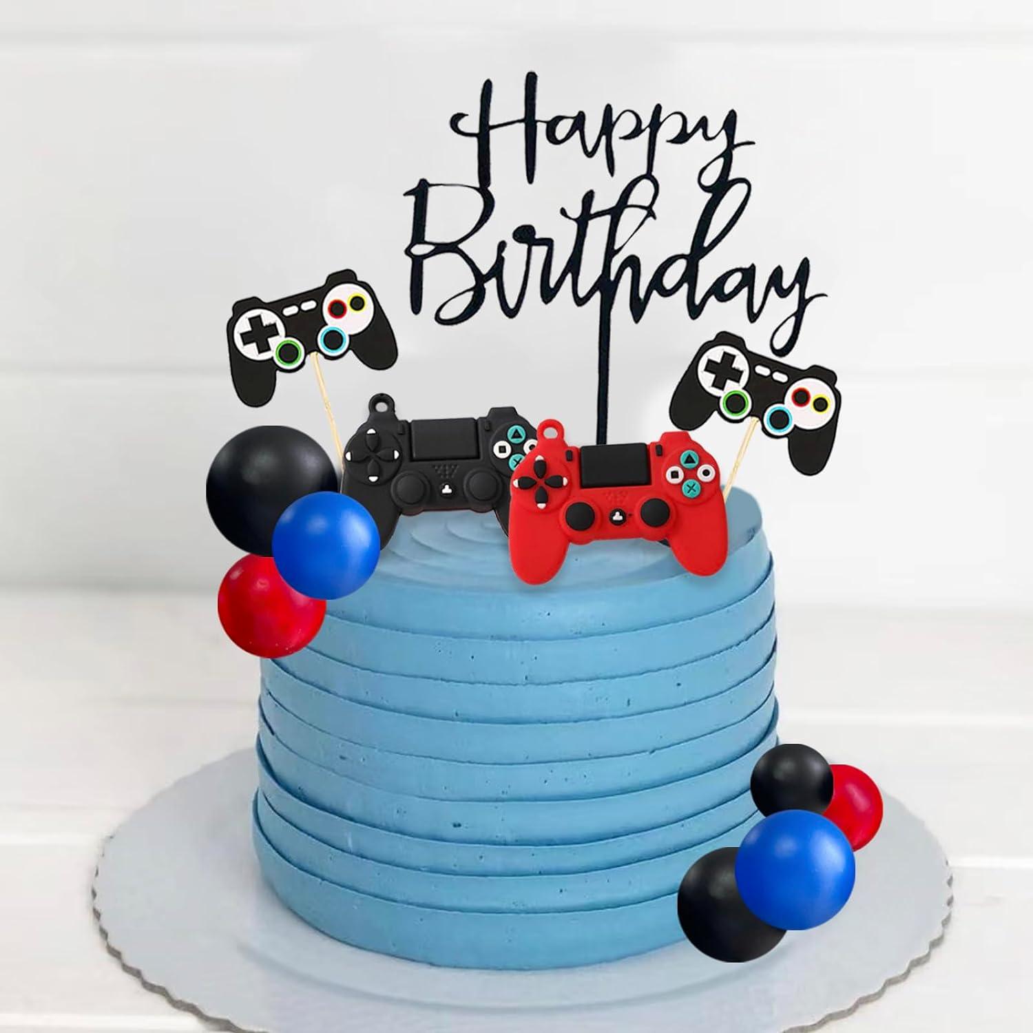 UFROMSKY 28pcs Video Game Cake Topper Headset Cake Topper Game Console ...