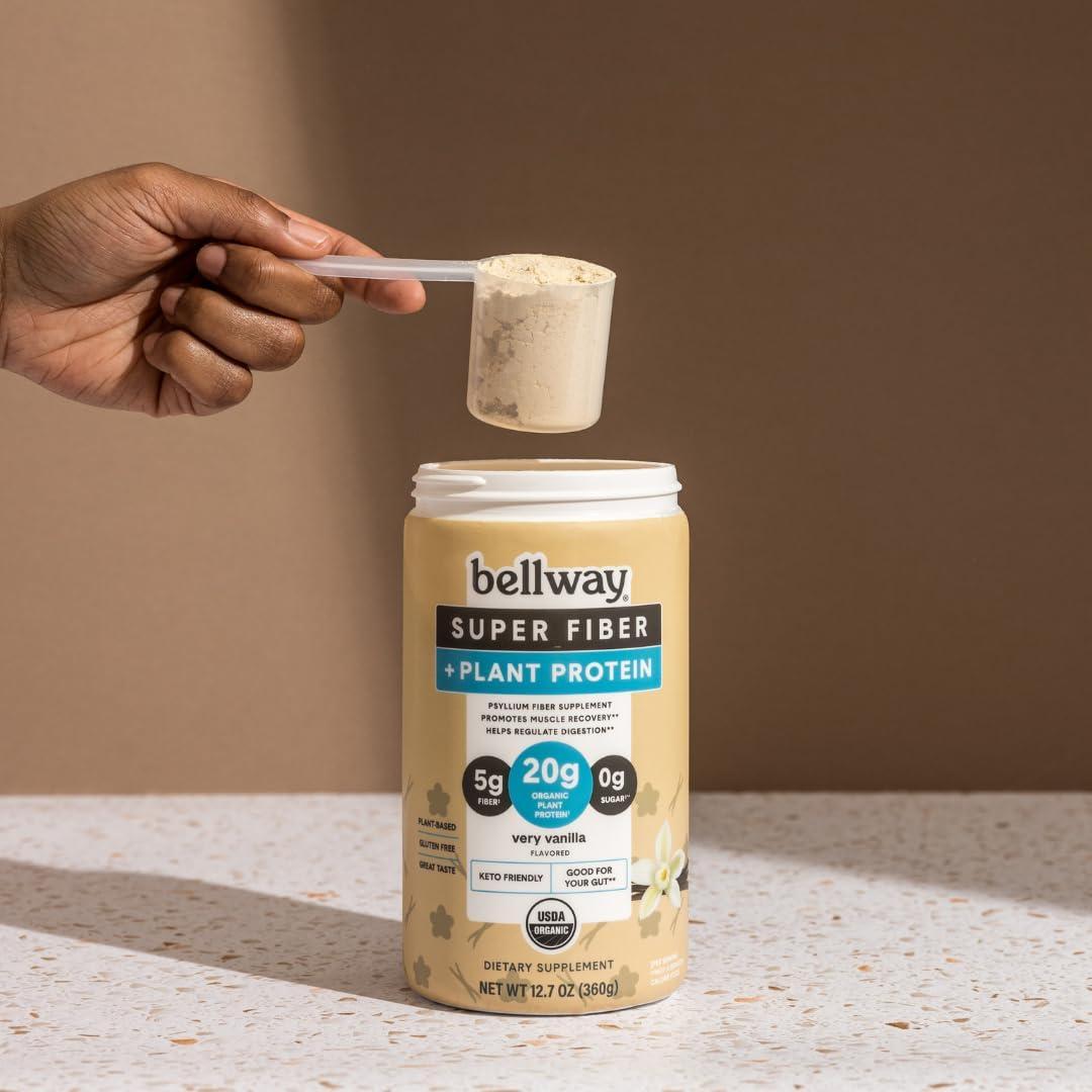 Organic Bellway Fiber Super Powder with 20g Plant Protein - Very ...