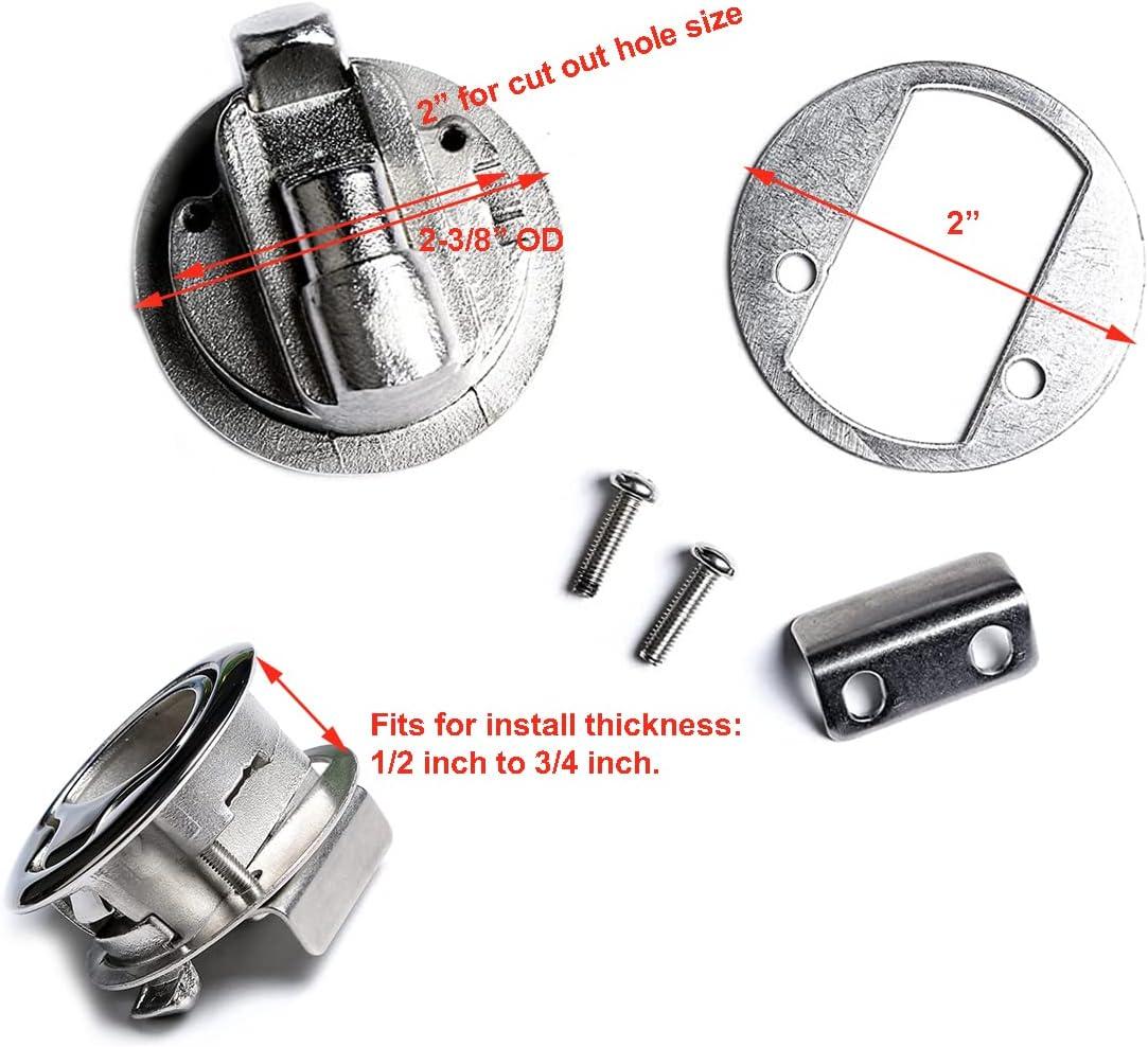 MXEOL Marine Slam Latch Boat Flush Pull Latch - 2 Pack, Stainless Steel ...