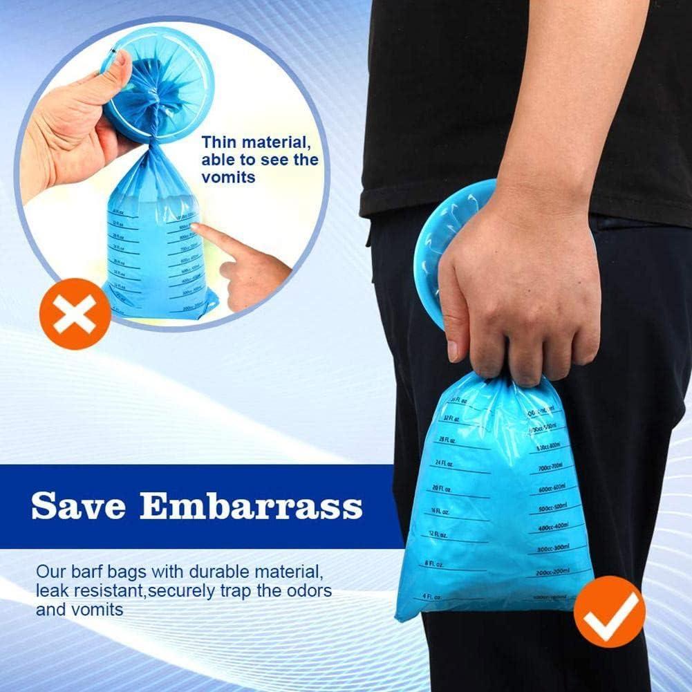 KOCOVIMI Vomit Bags - 12 Pack Disposable Barf Bags for Adults & Kids ...