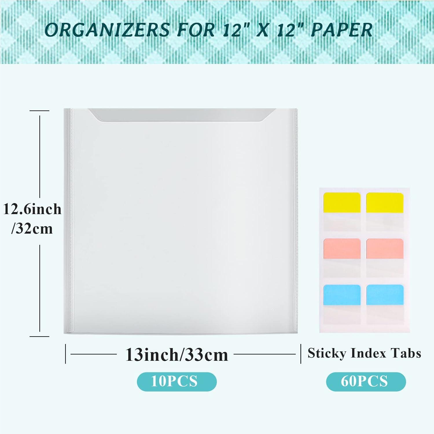 Caydo Scrapbook Paper Storage Organizer with 60 Index Tabs - 10 Pack ...