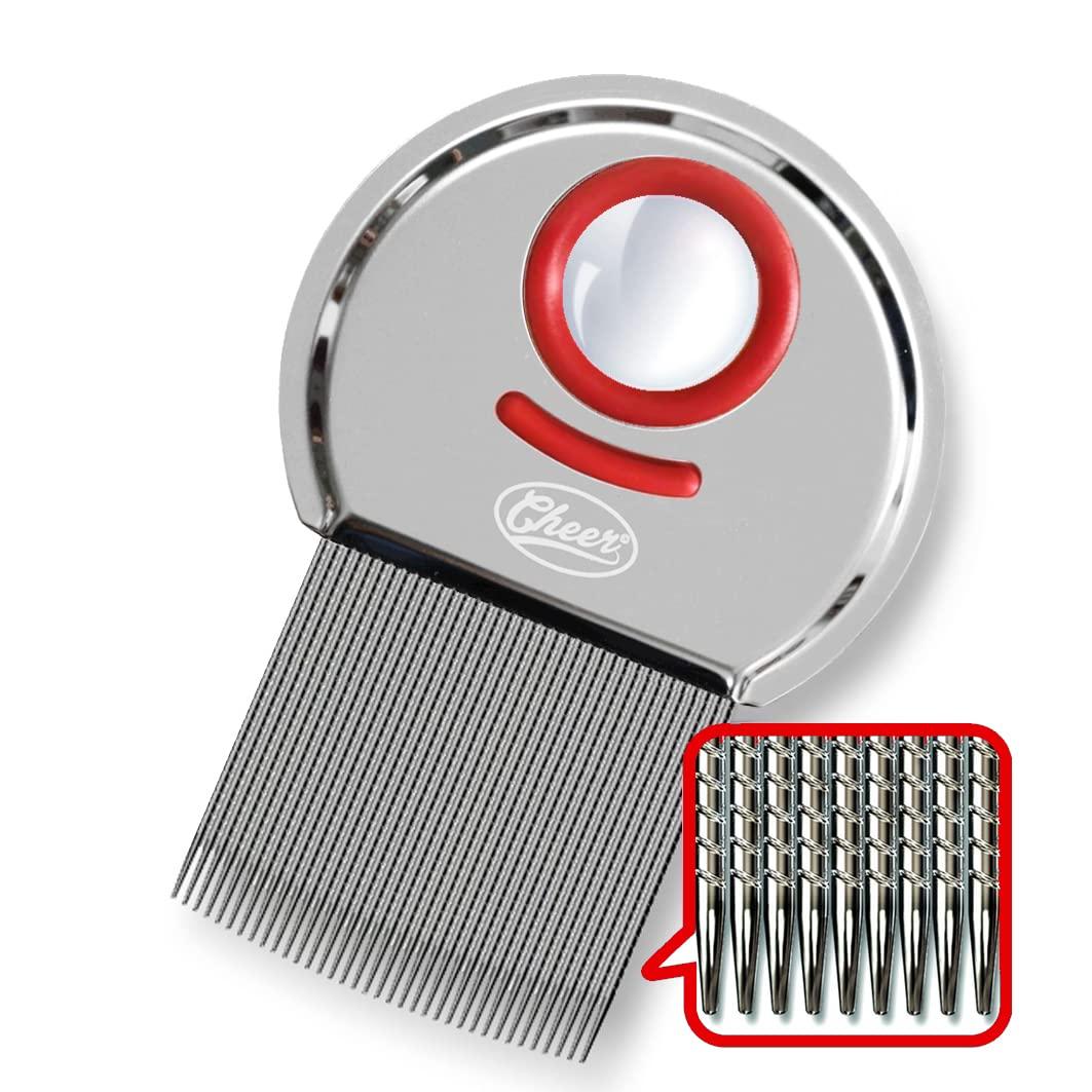 OH! LE POUX Patented Stainless Steel Lice & Nit Comb with Magnifying ...