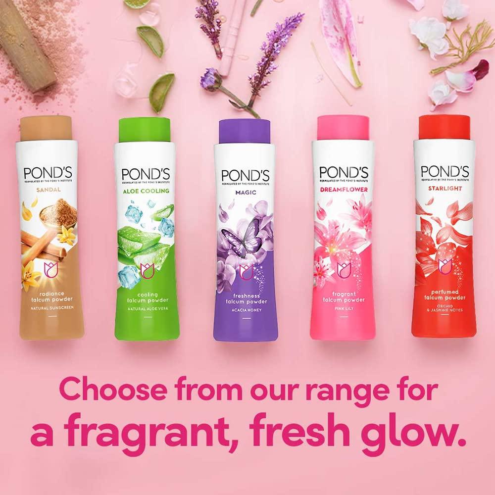 Ponds Dream Flower Magic Talc 100g - Refreshing Body Powder for a ...