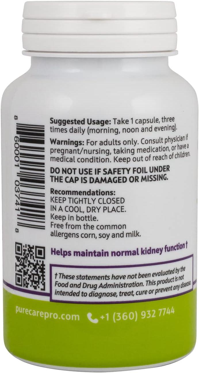 Pure Care Pro Renohelp Kidney Support Supplement - Vegan & Gluten Free ...