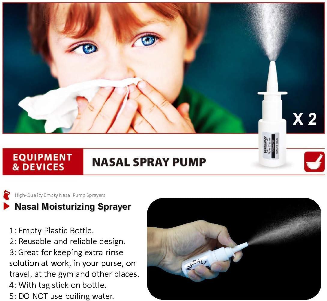 Neti Pot Sinus Rinse Kit with 40 Packets + Nasal Salt Sprayer - 300ml ...