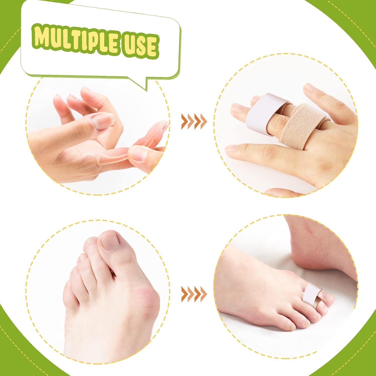 Broken Toe Bandages - 6 Pcs Fabric Protectors & Finger Loops 3 Sizes ...