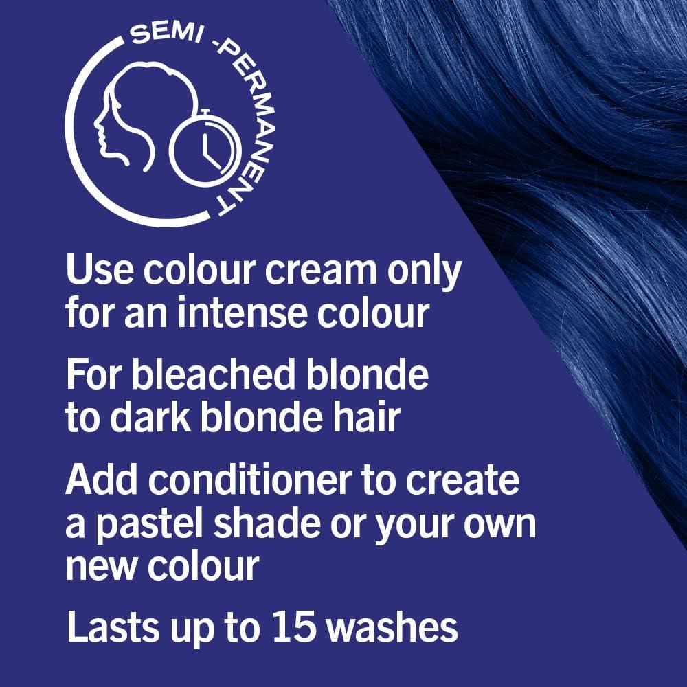 Schwarzkopf LIVE Ultra Brights Electric Blue Hair Dye - Semi-Permanent ...