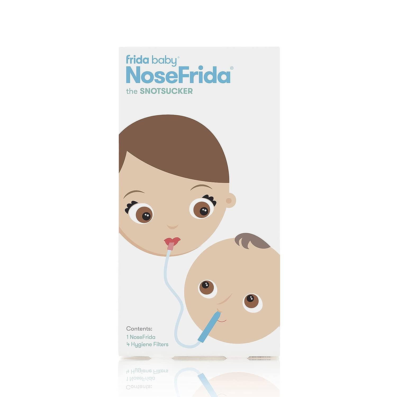 FridaBaby NoseFrida Nasal Aspirator - SnotSucker with 4 Hygiene Filters ...
