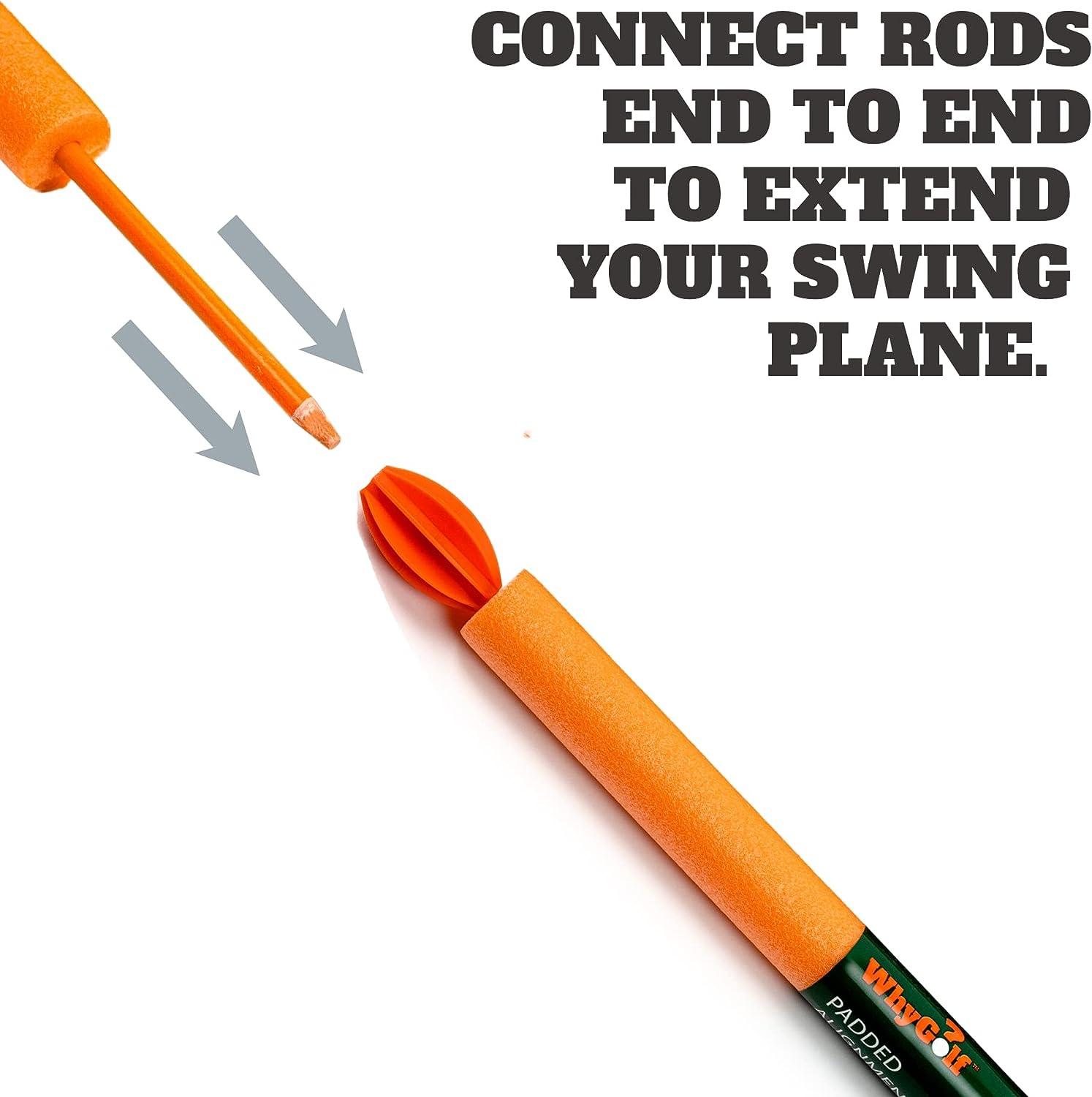WHYGOLF Padded Alignment Rods - Improve Swing Angles like a Pro with ...