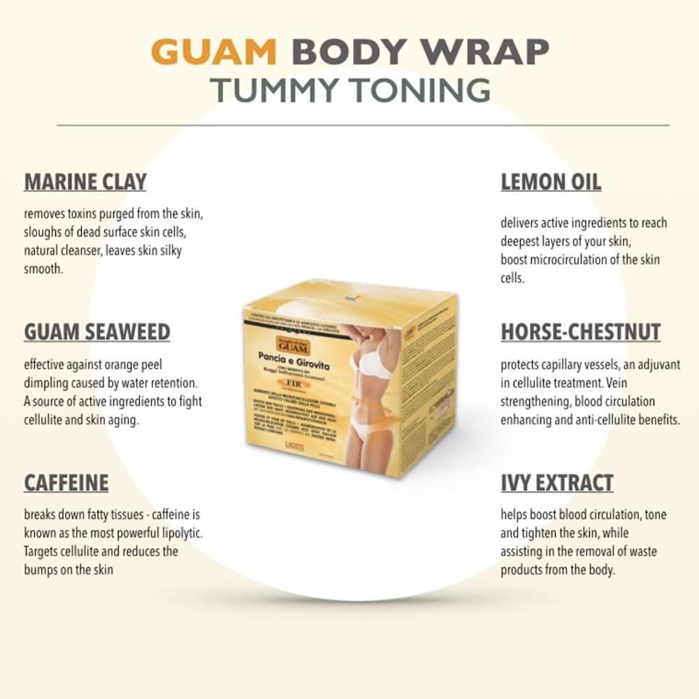GUAM TUMMY & WAIST Stomach Wrap for Cellulite Reduction | Seaweed ...