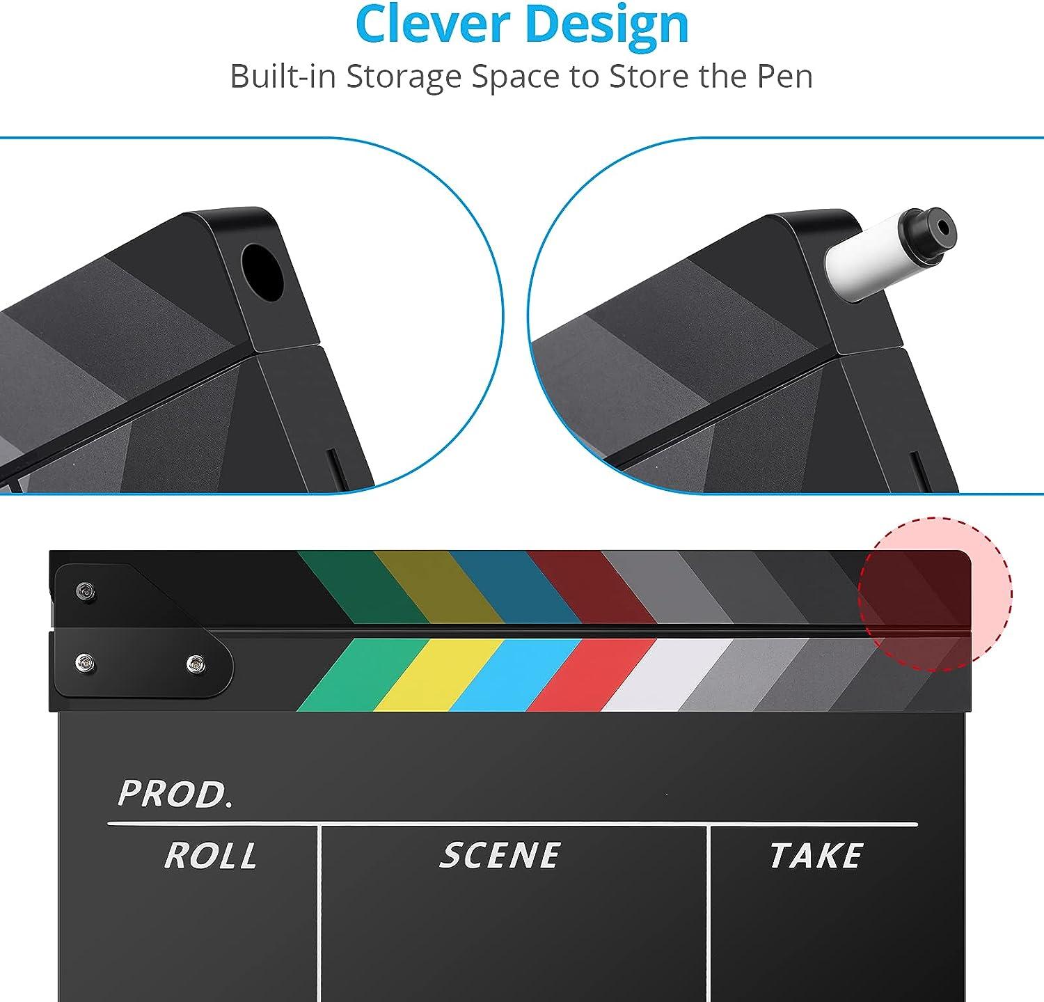 Temery Acrylic Film Clapper Board - 12x10in Movie Theater Decor with ...