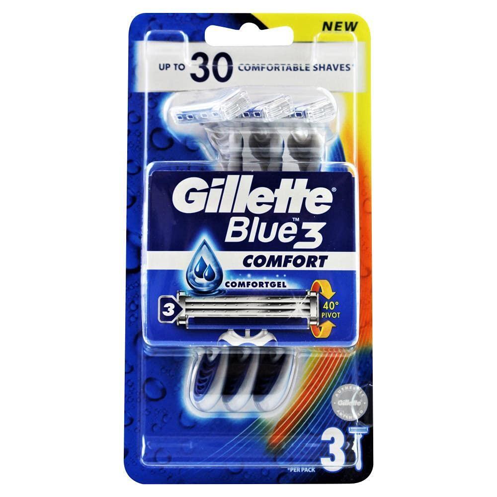 Buy Gillette Blue 3 Disposable Razors with Aloe Lubricating Strip ...