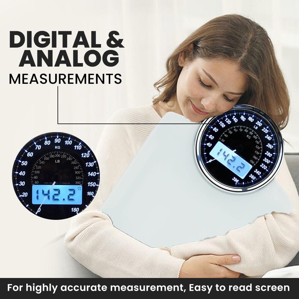 EILISON Highly Advance 2-in-1 Digital & Analog Weighing Scale for Body ...