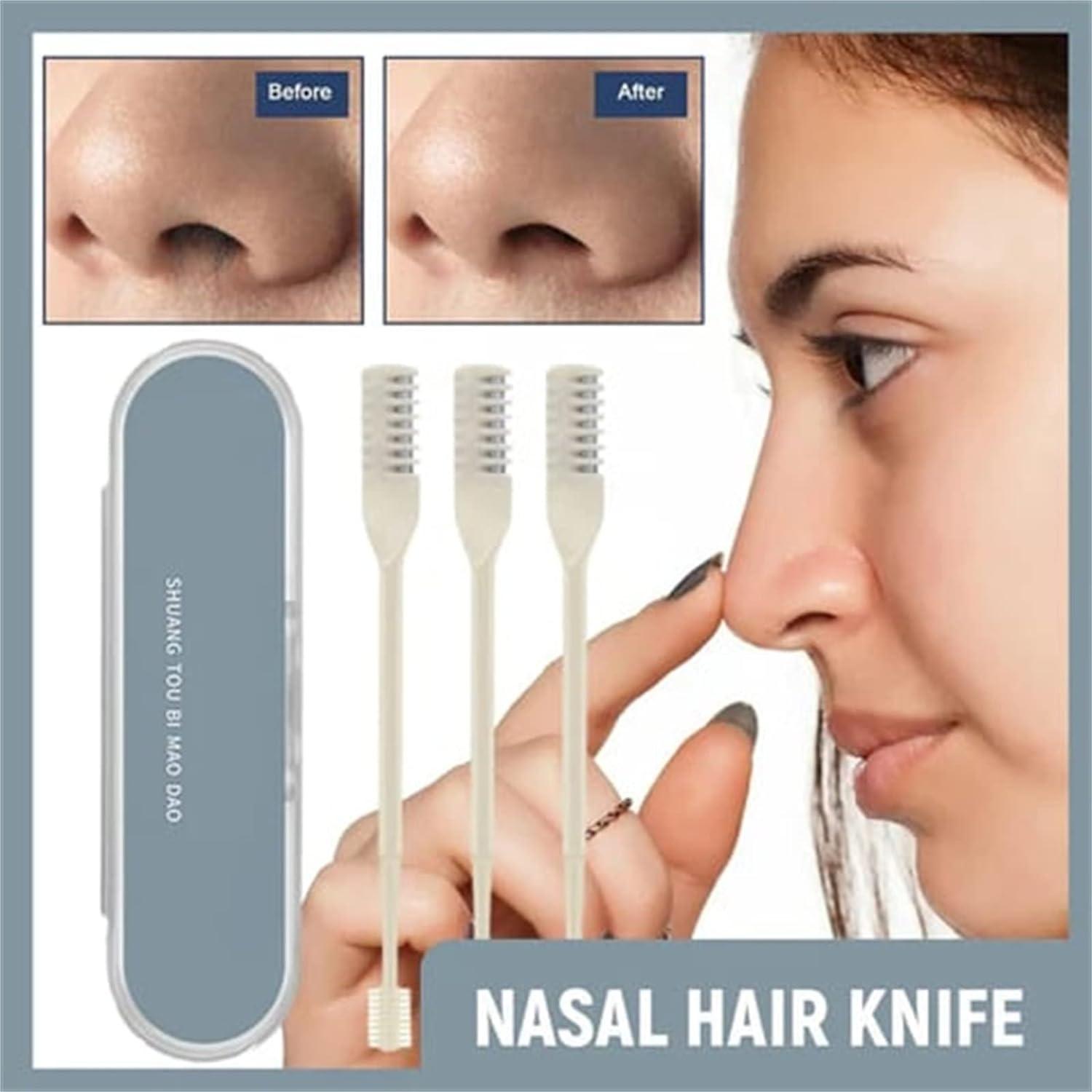 COTTNY 2-in-1 Double Sided Nose Hair Knife for Men Women - Enhanced ...