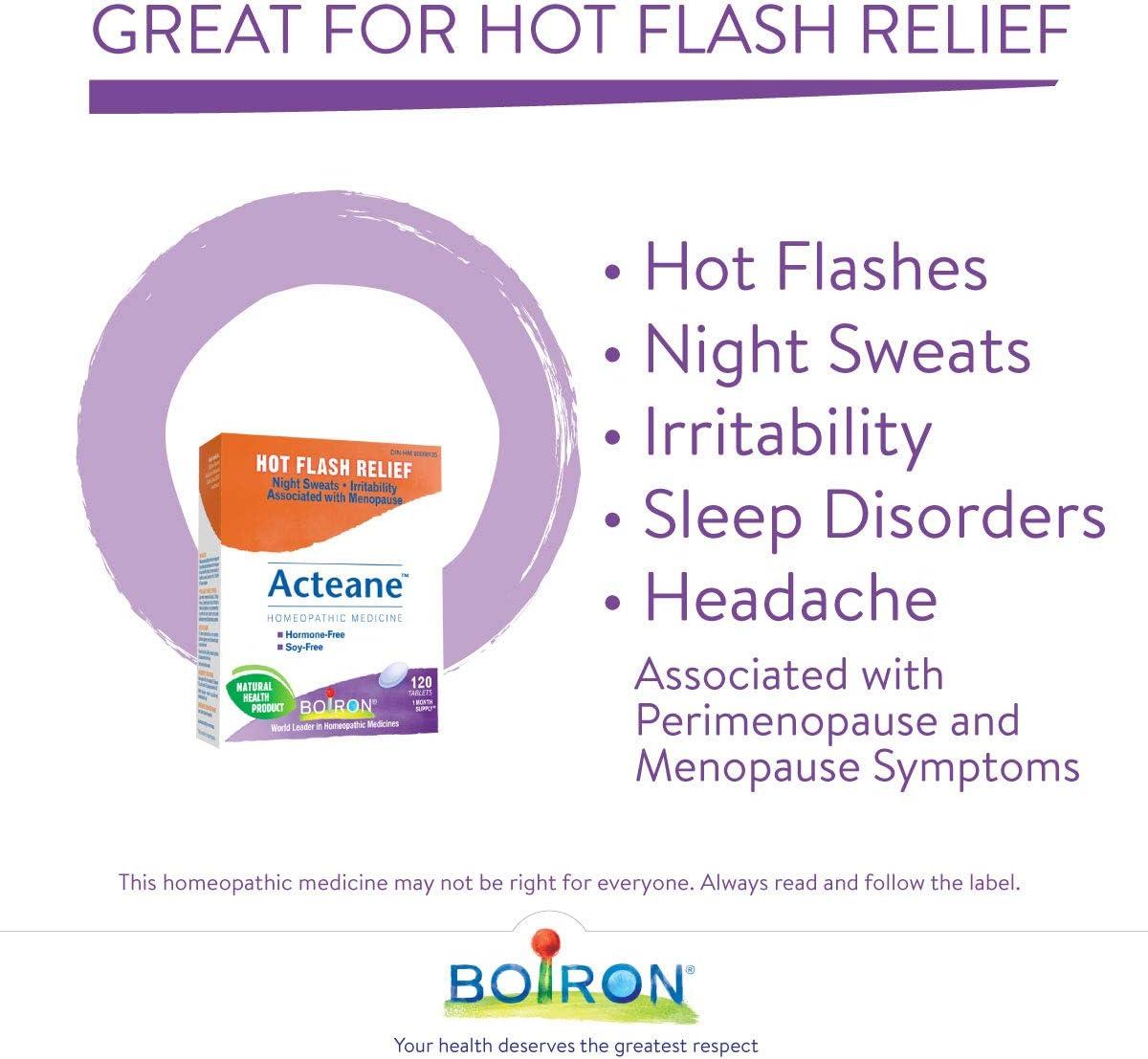 Boiron Acteane 120 CT for Hot Flashes Relief - Natural Menopause Support