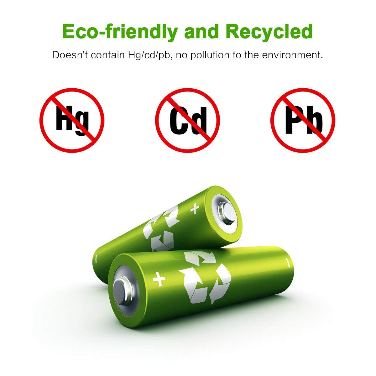 EBL AA Rechargeable Battery 10 Pack - 2500mAh Ni-MH Double A Batteries ...