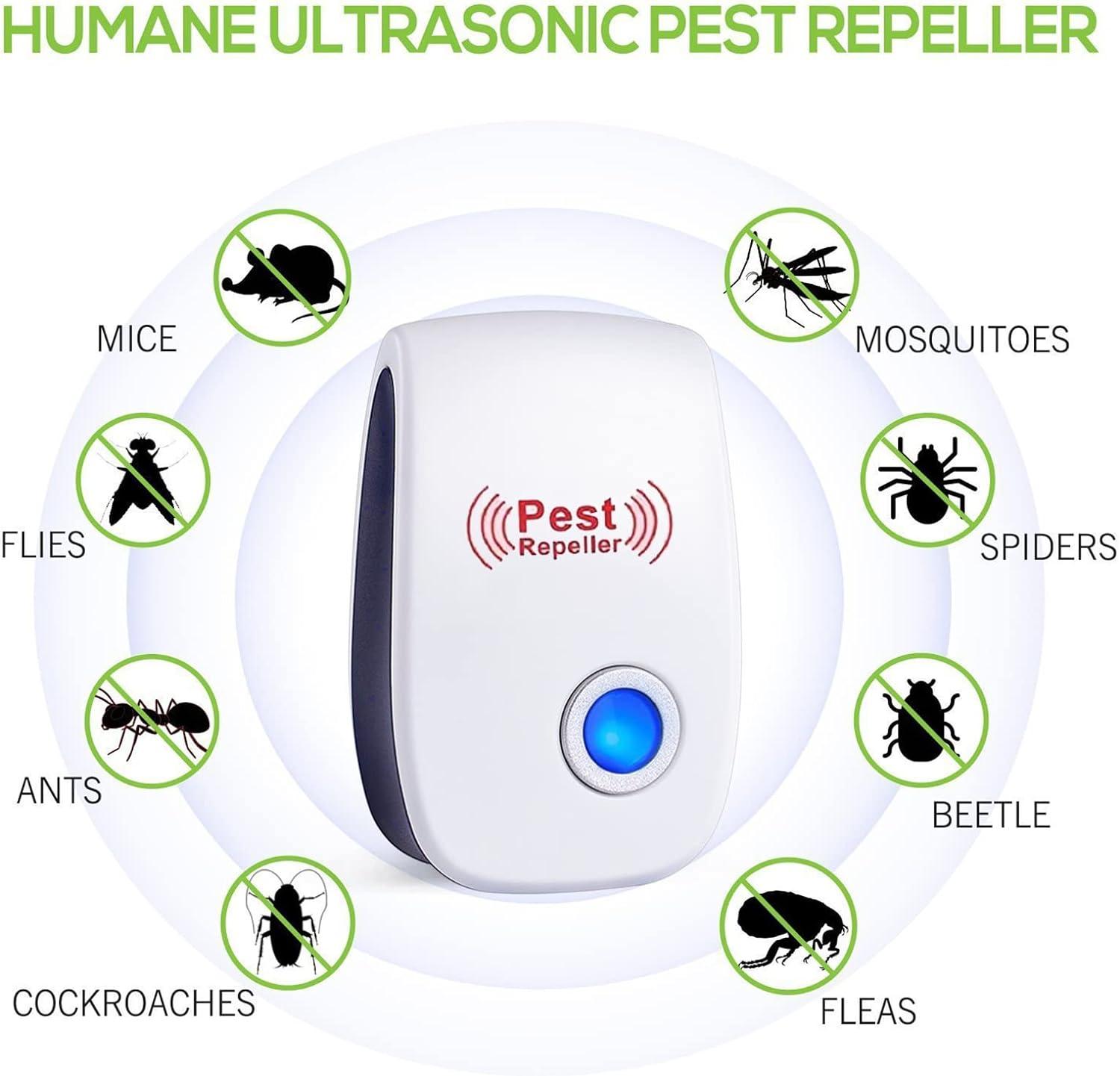 Ultrasound Pest Control - 6 Piece Electronic Mosquito & Insect Defense ...