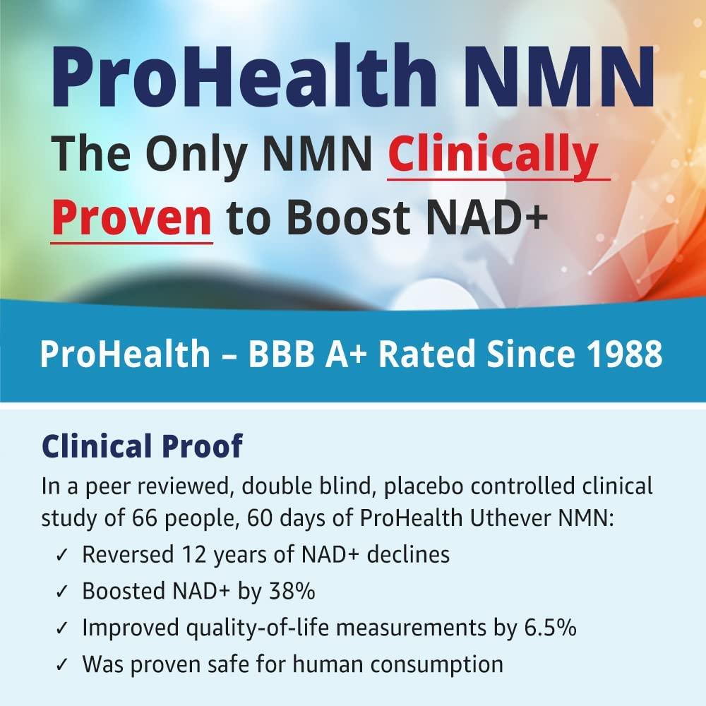 ProHealth Longevity NMN Pro 500 - Uthever Brand - Pharmaceutical Grade ...