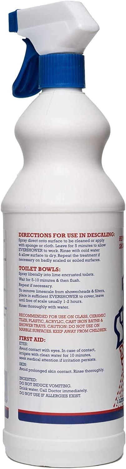 Evershower - 1 Litre Spray Extra Strong Cleaner - Removes Limescale ...