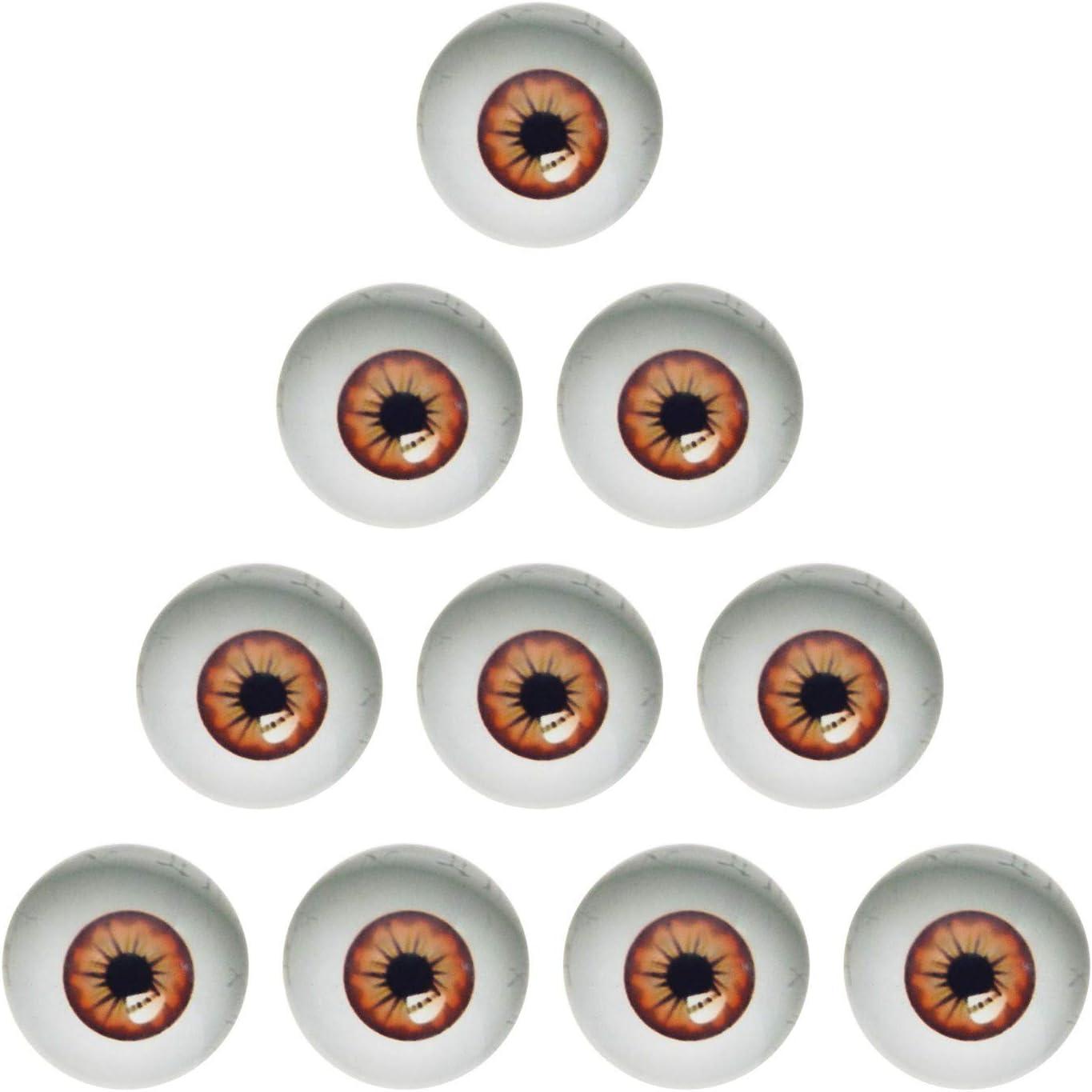 50 Pairs 6mm Halloween Glass Human Eyes for Art Dolls & Masks - Perfect ...
