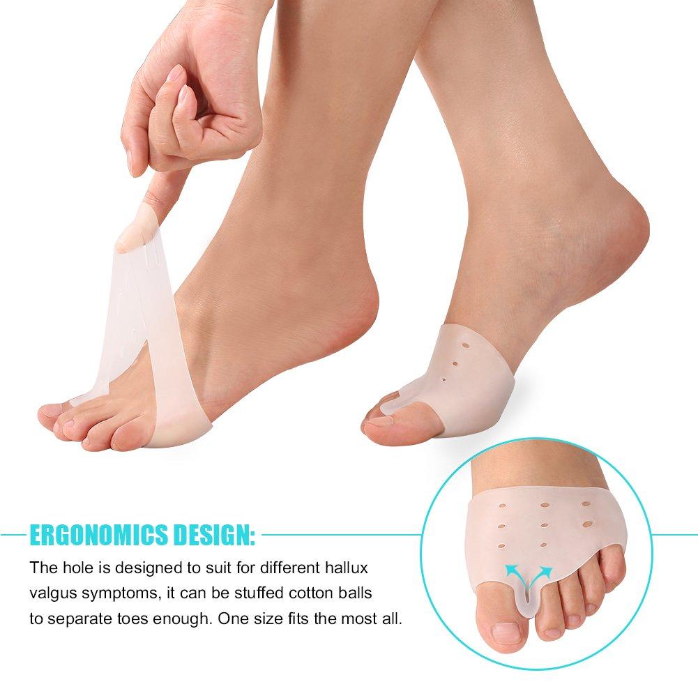 Gel Toe Separators & Metatarsal Pads Kit for Toe & Bunion Pain Relief ...