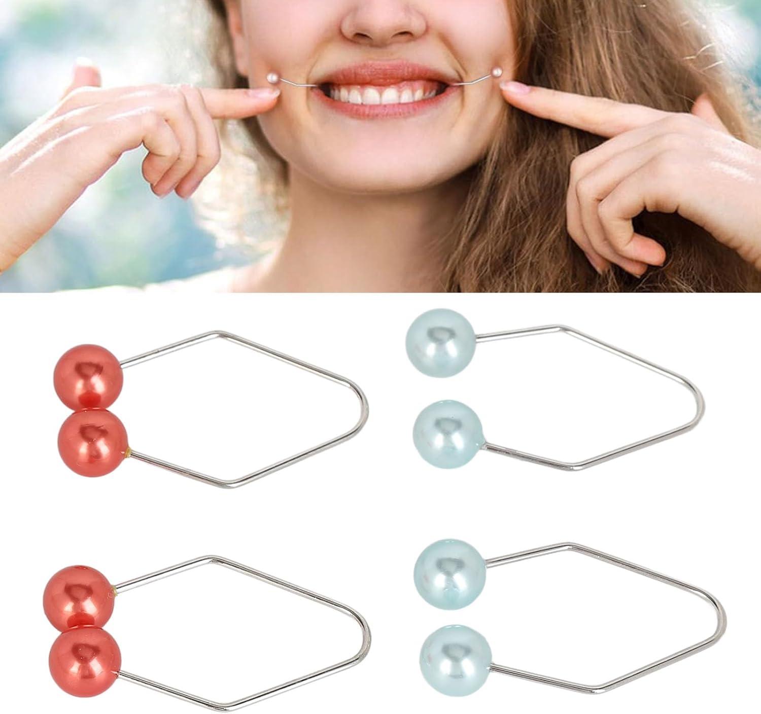 2 Pair Dimple Trainer Easy To Wear Smile Dimple Maker Balls Tool for ...