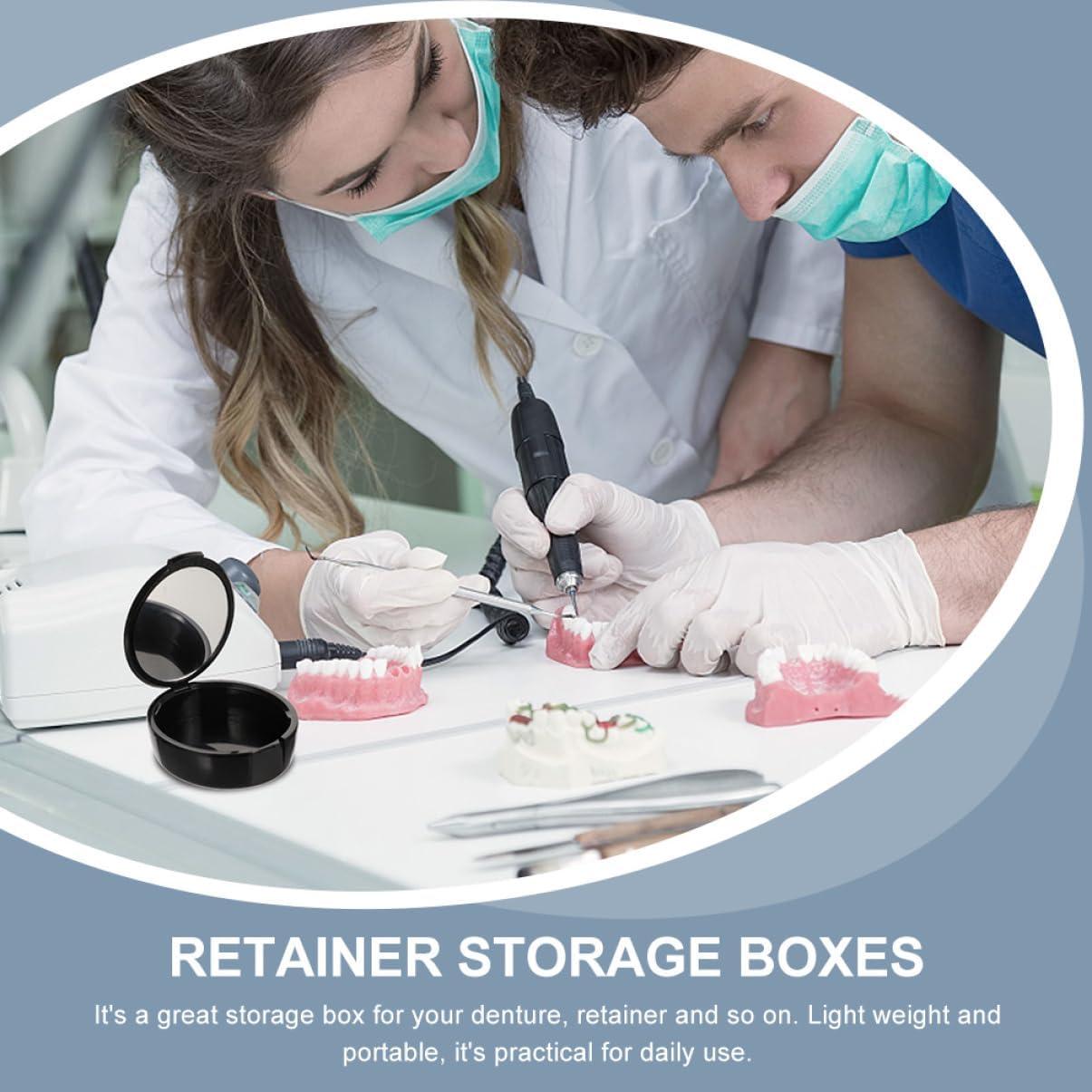 Lurrose 2-Stage Braces Storage Box - Plastic Organizer for Dentures ...