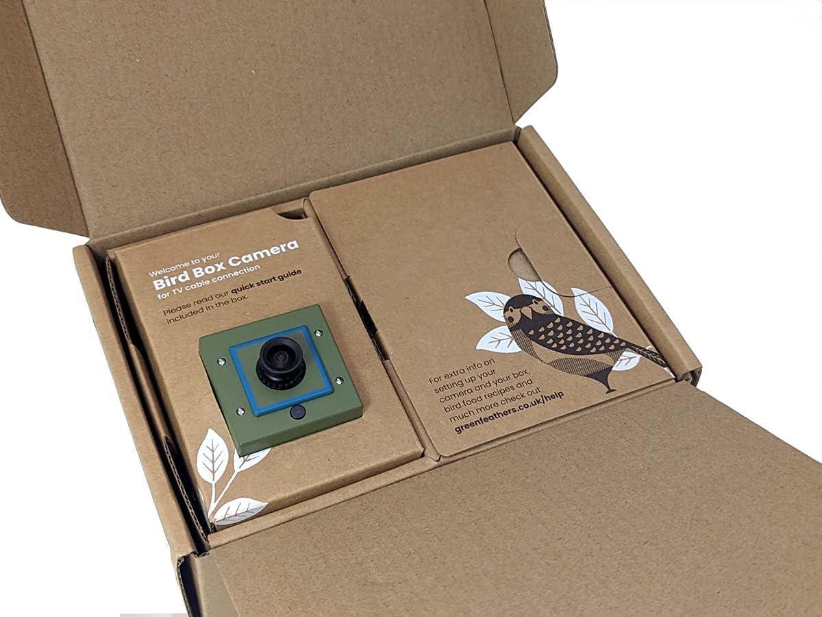 Green Feathers Wildlife 700TVL Wired Bird Box Camera with Night Vision ...
