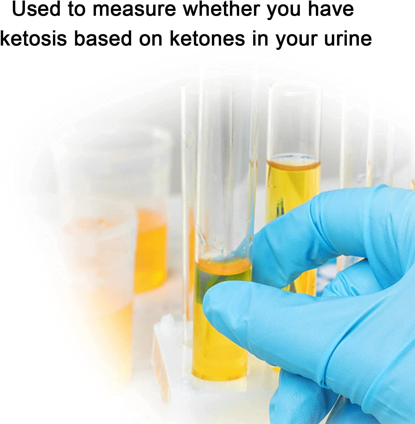 Keton Urine Test Strips - 100 Ketone Level Monitoring Strips for At ...