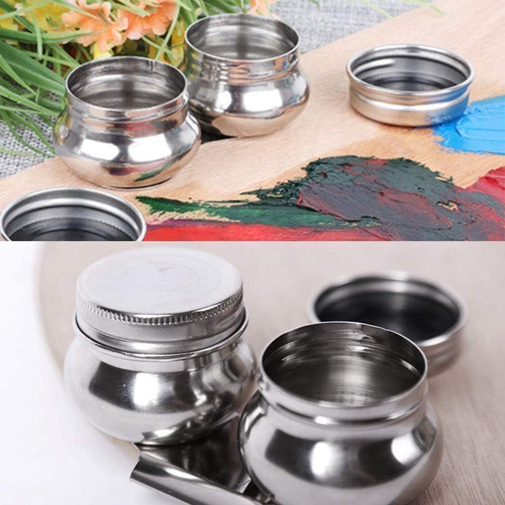 Stainless Steel Double Dipper Palette Cup - Large Size with Screw Hat ...