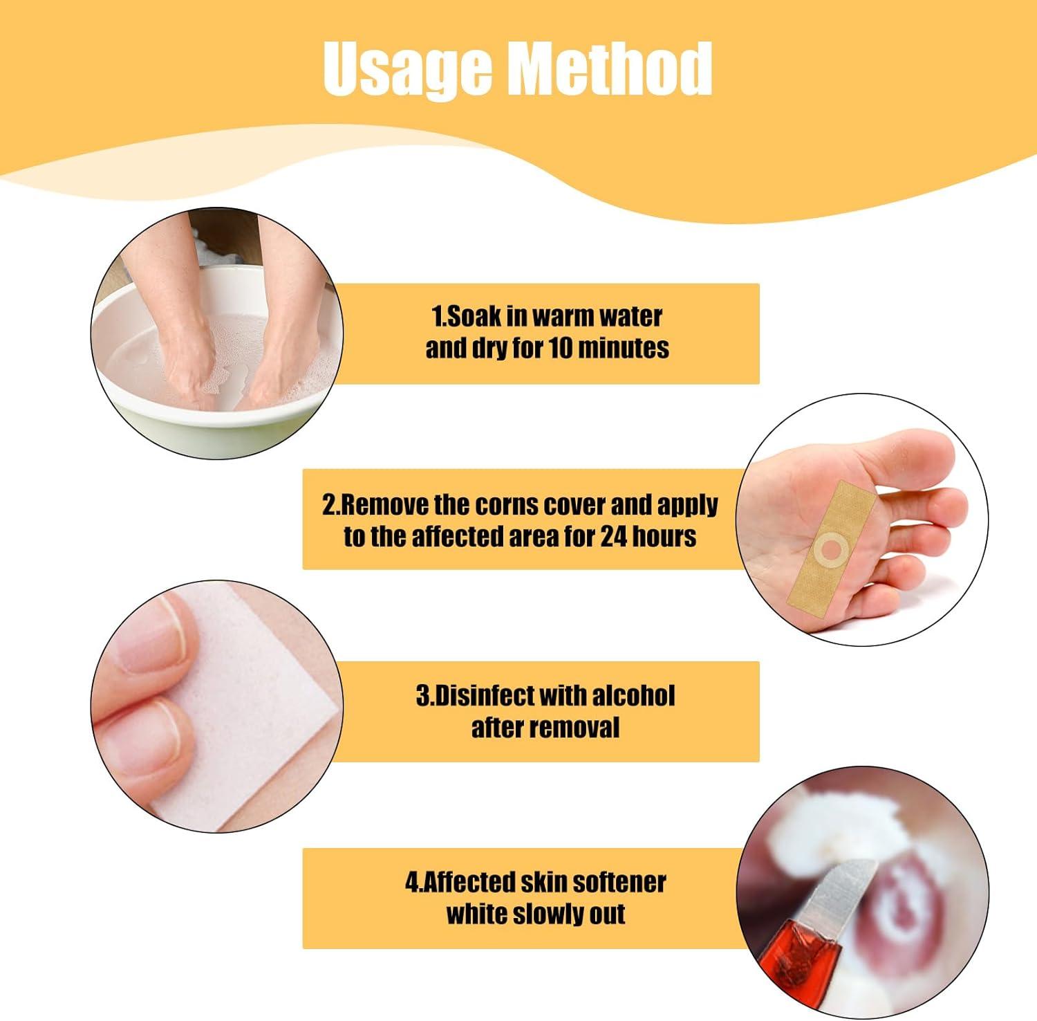 24PCS Corn Remover Pads with Hole - Pain Relief Corn Plasters for Feet ...