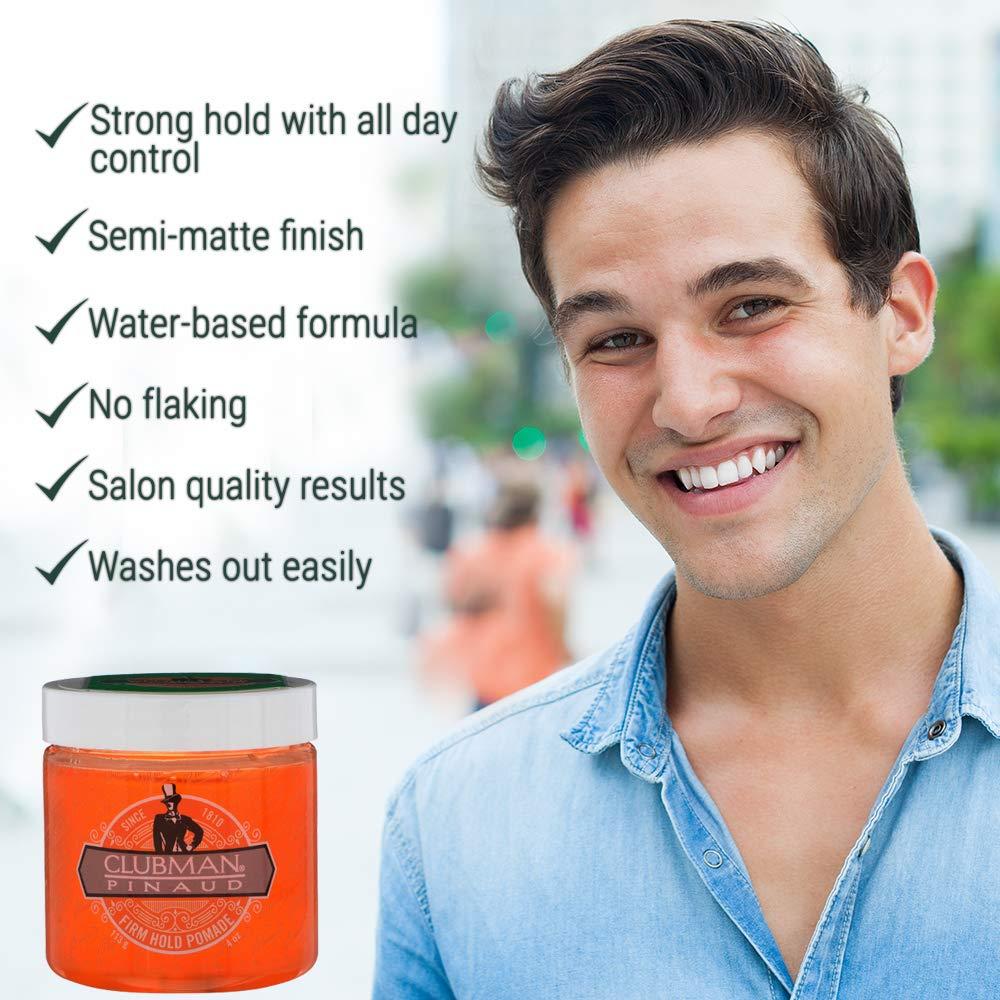 Clubman Firm Hold Pomade 4 oz - Strong Hold Styling Pomade for Men ...