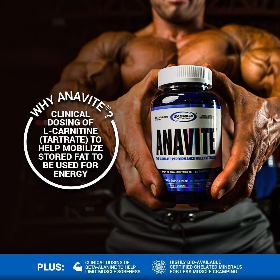 Gaspari Nutrition Anavite 5-in-1 Multi-Vitamin Pack with CLA, Omega 3s ...