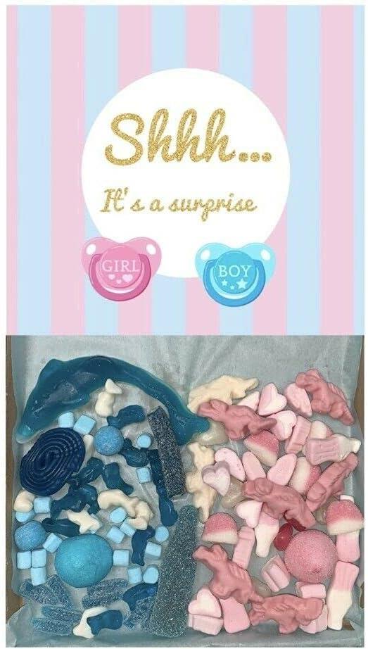 Baby Shower Pink & Blue Sweet Selection Box Sweet Hamper 300 g Baby ...