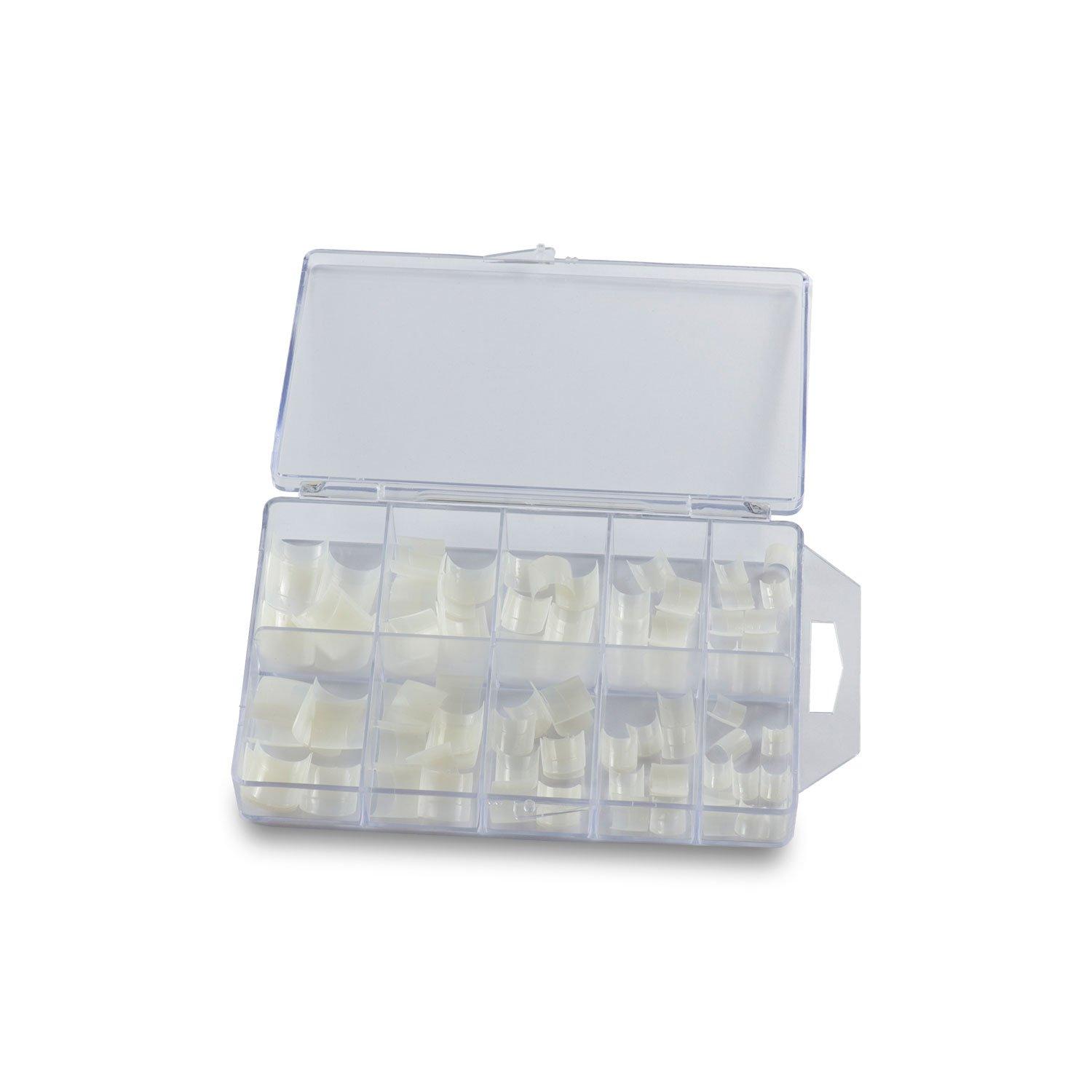 N&BF French Nail Tips - 100 Piece Set | Professional Smileline Nail ...