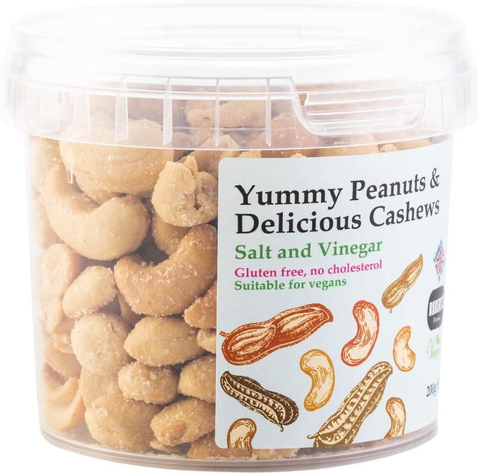 Peanuts & Cashew Combo 200g Pot - 5 Flavours Available - Gluten Free No ...