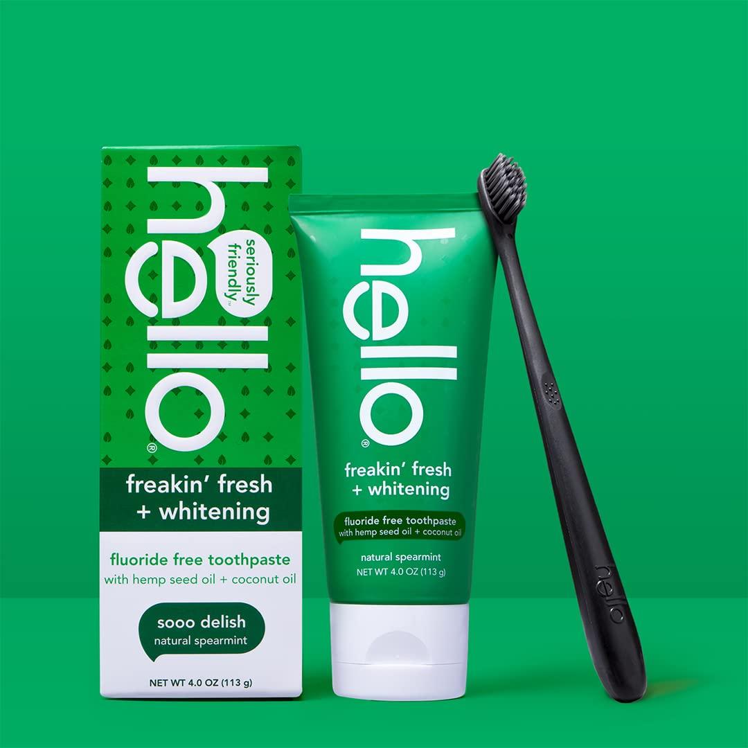 Hello Freakin Fresh Vegan Whitening Toothpaste - Fluoride & Peroxide ...